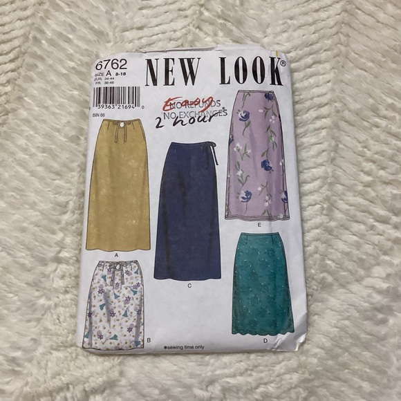 Art | New Look 6762 Easy Skirt Uncut Sewing Pattern Sz 818 Skirt ...